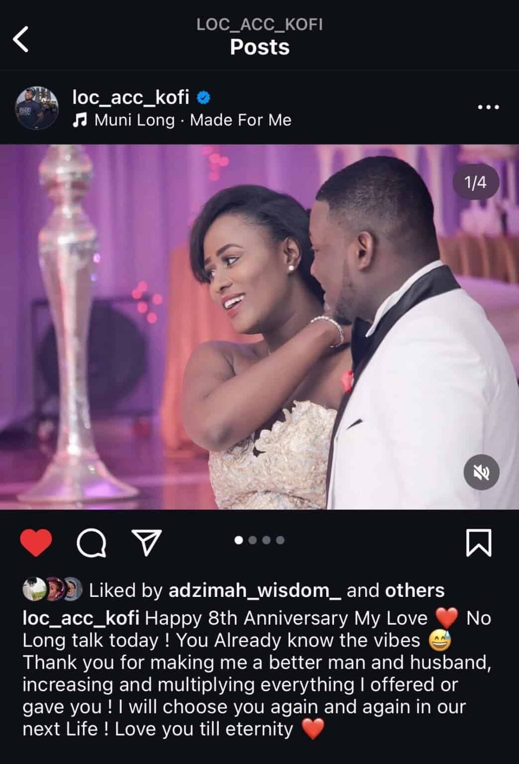 Kofi Anim-Danso And His wife celebrates 8-Year Anniversary - Theirson Diary